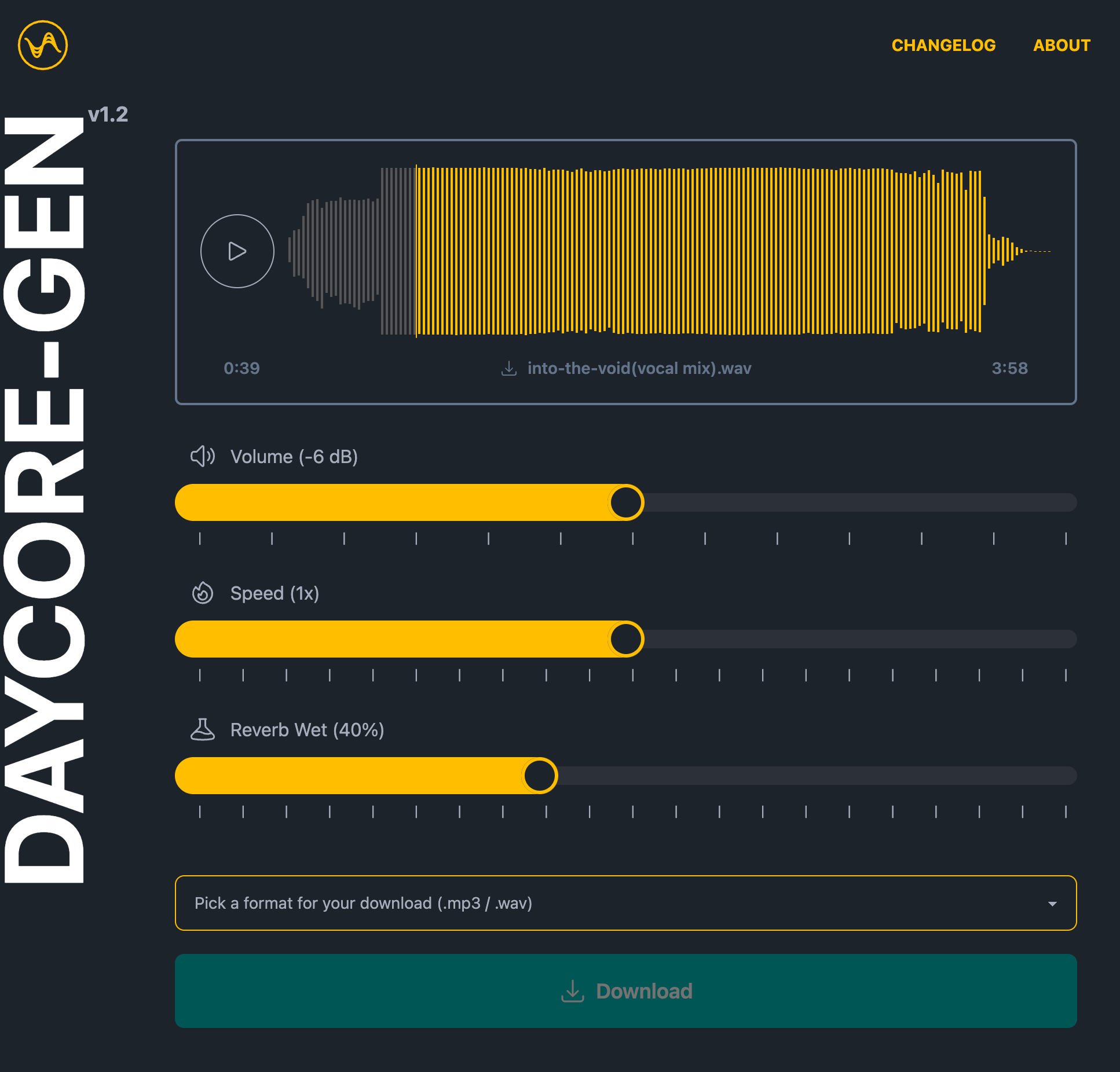 DAYCORE-GEN - Easlily make Slowed+Reverb, Sped Up, Daycore, Nightcore ...